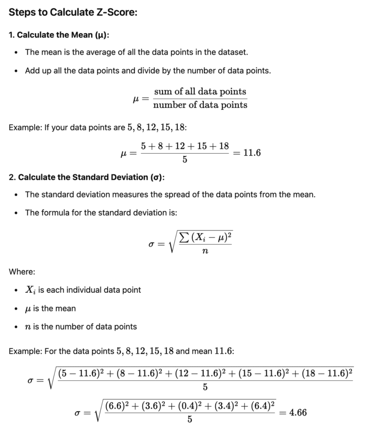 How to calculate z score - He Loves Math – Past Papers, Study Notes ...